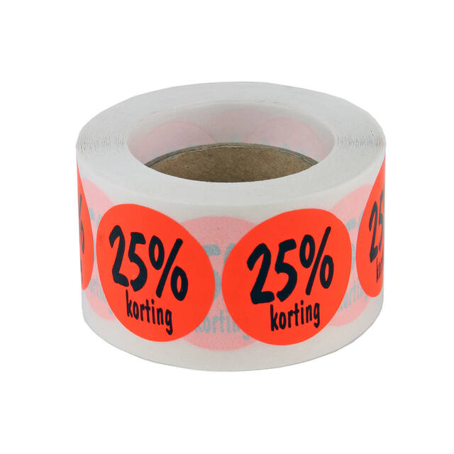 stickers ø 35mm 25% korting ORANJE - rol 500st (90590227), Merkloos ...